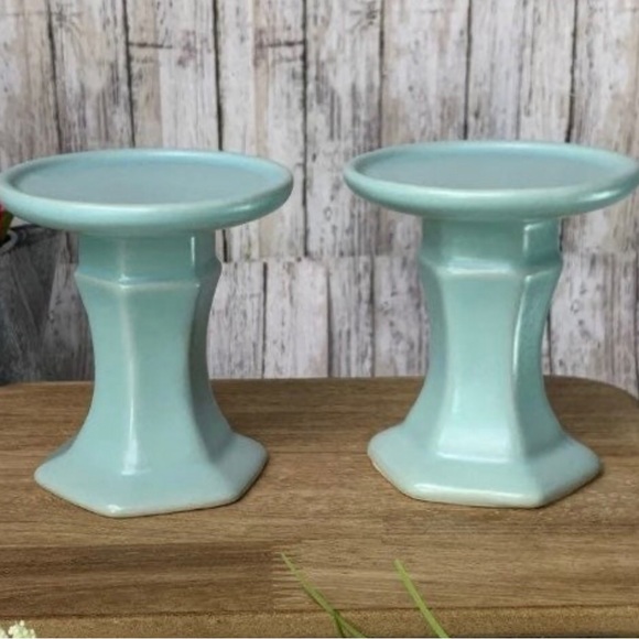 Hobby Lobby | Accents | 2 Shabby Chic Farmhouse Blue Riser Pilars Rae ...
